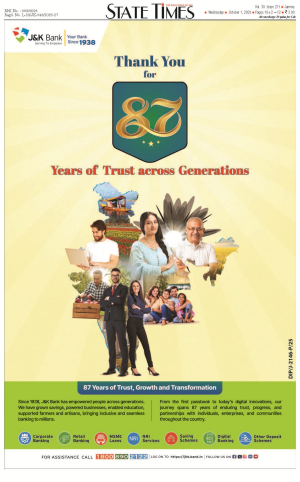 State Times ePaper, Leading Newspaper Jammu