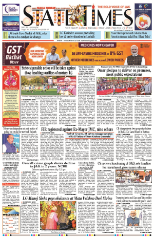 State Times ePaper, Leading Newspaper Jammu