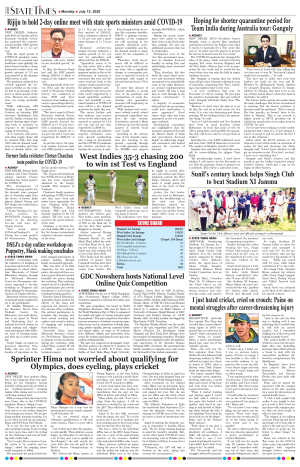 State Times: ePaper, Newspaper, Jammu News Paper, Newspaper in English ...