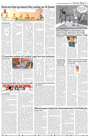 State Times: ePaper, Newspaper, Jammu News Paper, Newspaper in English ...
